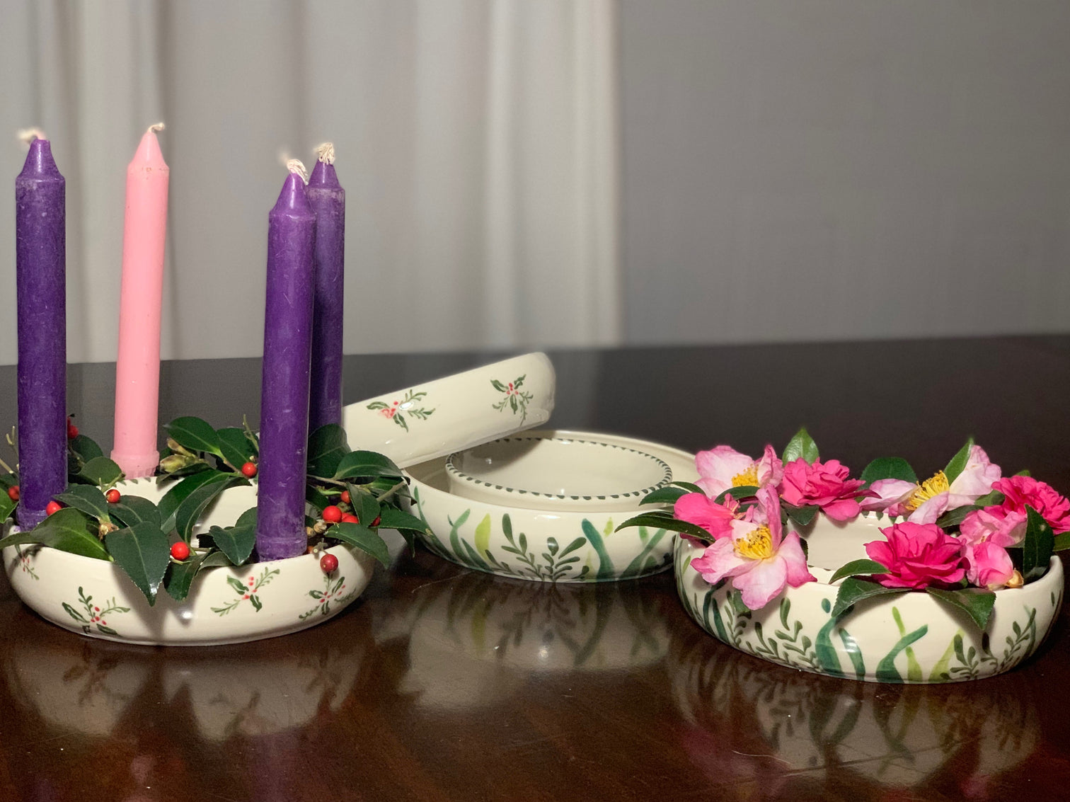 Flower Ring / Advent Wreath – Rocky Broome Porcelain Pottery
